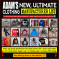 Adam's Ultimate Clothing Manufacturer List for Clothing Brands – Adam’s ...